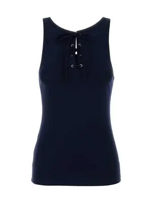 Prada Navy Cotton Tank Top - Blue