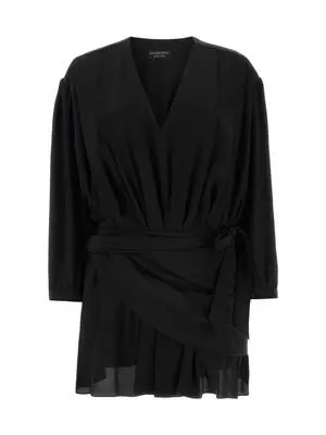 Balenciaga Crepe Mini Dress - Black