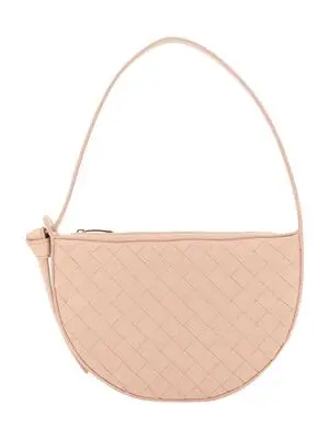 Bottega Veneta Bottega Veneta Women Light Pink Leather Mini Sunrise Shoulder Bag Pink