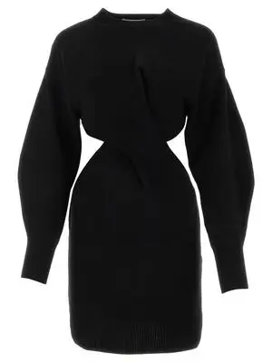 Alexander McQueen Wool Blend Dress - Black