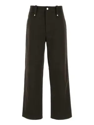 Burberry Chocolate Cotton Wide-leg Pant - Brown