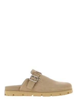 Prada Suede Slippers - Brown