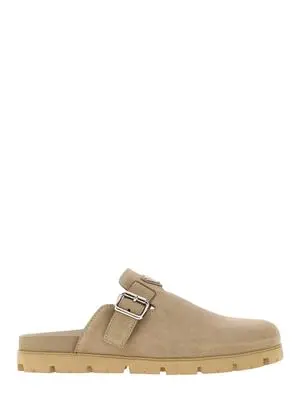 Prada Suede Slippers - Brown
