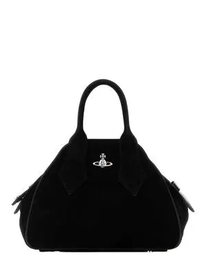 VIVIENNE WESTWOOD Suede Small Yasmine Handbag - Black