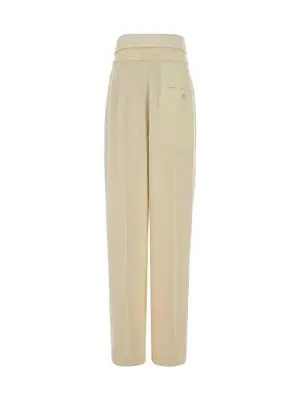 Carven Gabardine Orchid Pants - Yellow