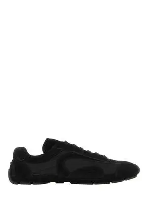 Prada Suede And Re-nylon Montecarlo Re-edition 2005 Sneakers - Black