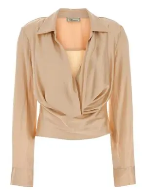 Blumarine Stretch Satin Blouse - Orange