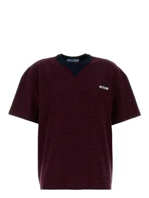 Prada Embroidered Cotton Oversize T-shirt - Multicolor