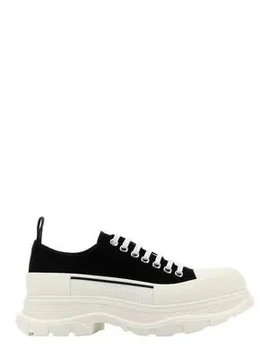 Alexander McQueen Canvas Tread Slick Sneakers - Black