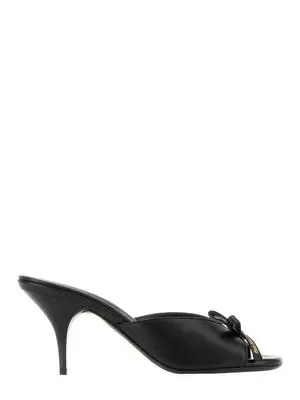Miu Miu Miu Miu Women Black Nappa Leather Mules Black