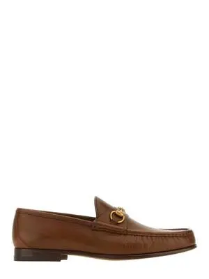 Gucci Leather Loafers - Brown