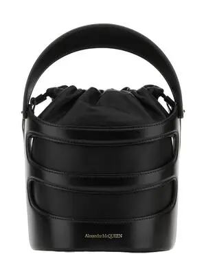 Alexander McQueen Leather The Rise Bucket Bag - Black