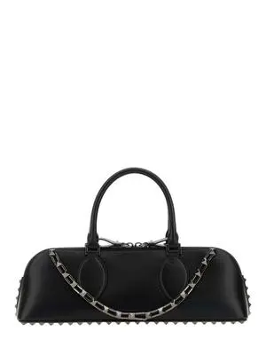 Valentino Garavani Leather Rockstud East-west Handbag - Black