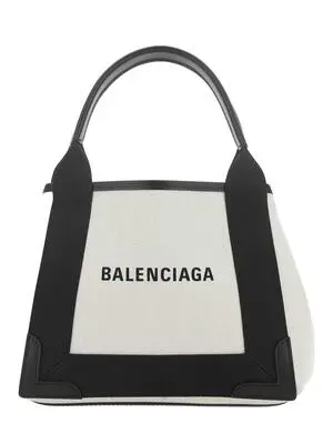 Balenciaga Two-tone Canvas Small Cobas Navy Handbag - Multicolor