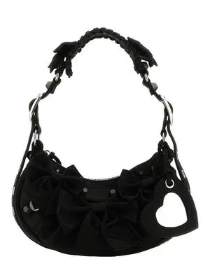 Balenciaga Satin Le Cagole Xs Shoulder Bag - Black