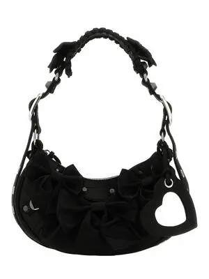 Balenciaga Satin Le Cagole Xs Shoulder Bag - Black
