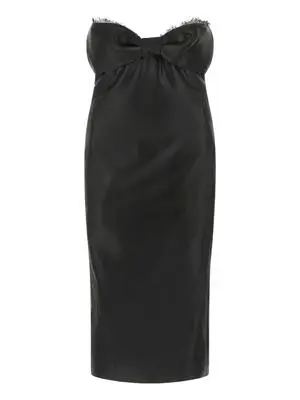 Saint Laurent Satin Dress - Black