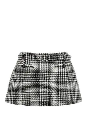 SELF-PORTRAIT Bouclé Wool Skort - Multicolor