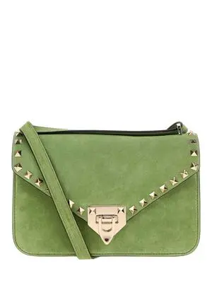 Valentino Garavani Suede Rockstud Crossbody Bag - Green