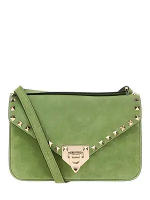 Valentino Garavani Suede Rockstud Cross Body Bag - Green