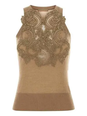 ERMANO SCERVINO Ermanno Scervino Virgin Wool Vest - Brown