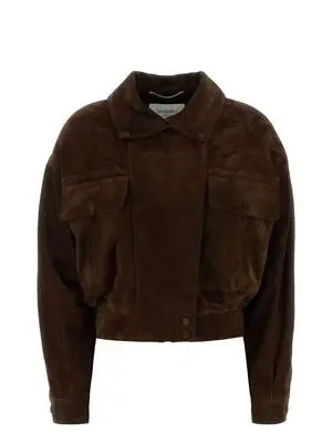 Saint Laurent Chocolate Suede Jacket - Brown