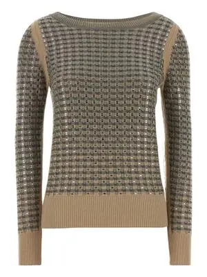 ERMANO SCERVINO Ermanno Scervino Embroidered Wool Blend Sweater - Multicolor