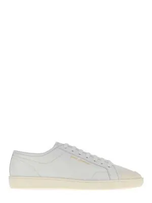 Saint Laurent Leather Gym Sneakers - White