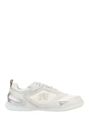 Burberry Fabric And Leather Sneakers - White