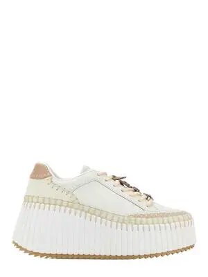 Chloé Leather Nama Sneakers - White