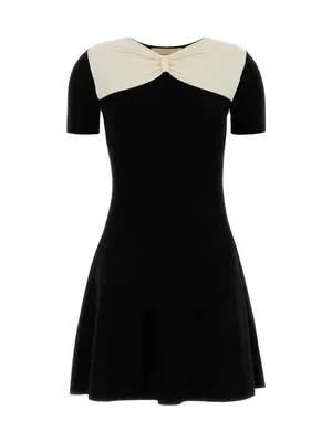 Valentino Garavani Viscose Blend Mini Dress - Black