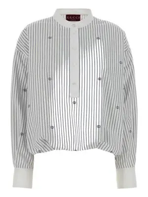 Gucci Embroidered Poplin Shirt - Multicolor