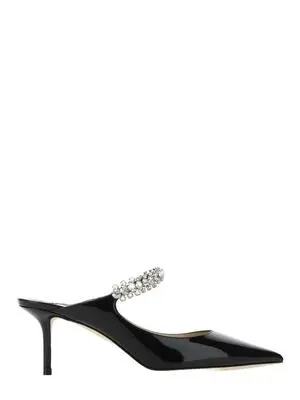 JIMMY CHOO Leather Bing 65 Mules - Black