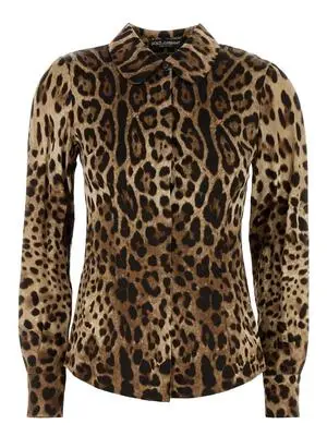 Dolce & Gabbana DOLCE & GABBANA Animal Print Silk Shirt Multicolor
