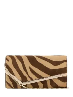 JIMMY CHOO Printed Calf Hair Emmie Clutch - Multicolor