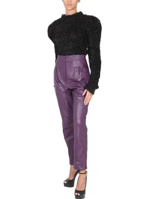 Alberta Ferretti Maglia In Lurex - Black