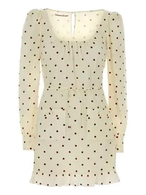 Alessandra Rich Printed Silk Mini Dress - Multicolor