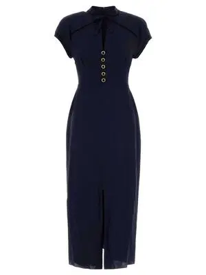 Alessandra Rich Silk Dress - Blue