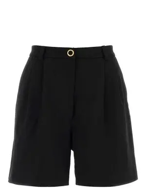 Alessandra Rich Stretch Crepe Bermuda Shorts - Black