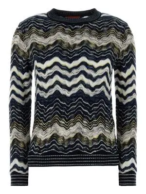 Missoni Embroidered Stretch Wool Blend Sweater - Multicolor