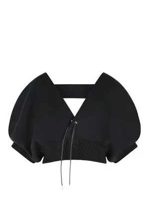 Sacai Cashmere Blend Top - Black