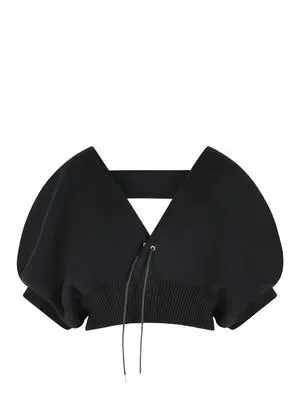Sacai Cashmere Blend Top - Black