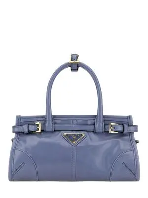 Prada Powder Leather Mini Bonnie Handbag - Blue
