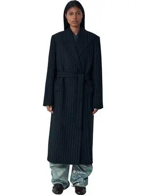 Acne Studios Belted Tailored Coat - Black