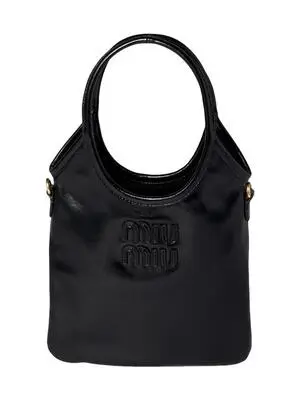 Miu Miu Ivy Leather Handbag - Black
