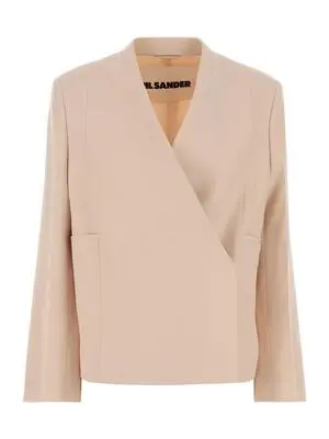 JIL SANDER Pastel Wool Blazer - Pink