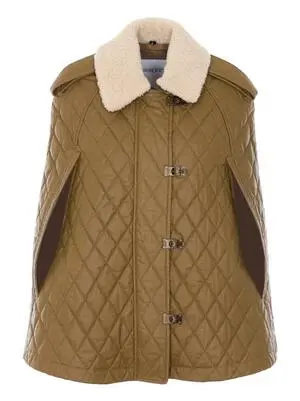 Burberry Quilted Cape - Cream