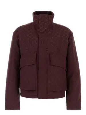 Gucci Gg Fabric Padded Jacket - Red