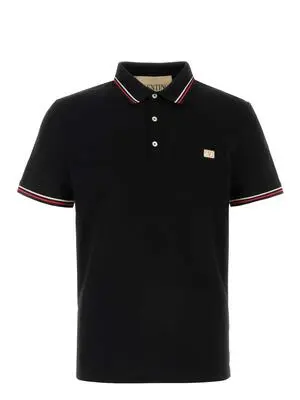 Valentino Garavani Cotton Polo Shirt - Black