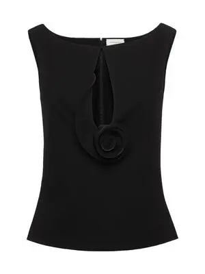 Magda Butrym Top With Flower Detail - Black